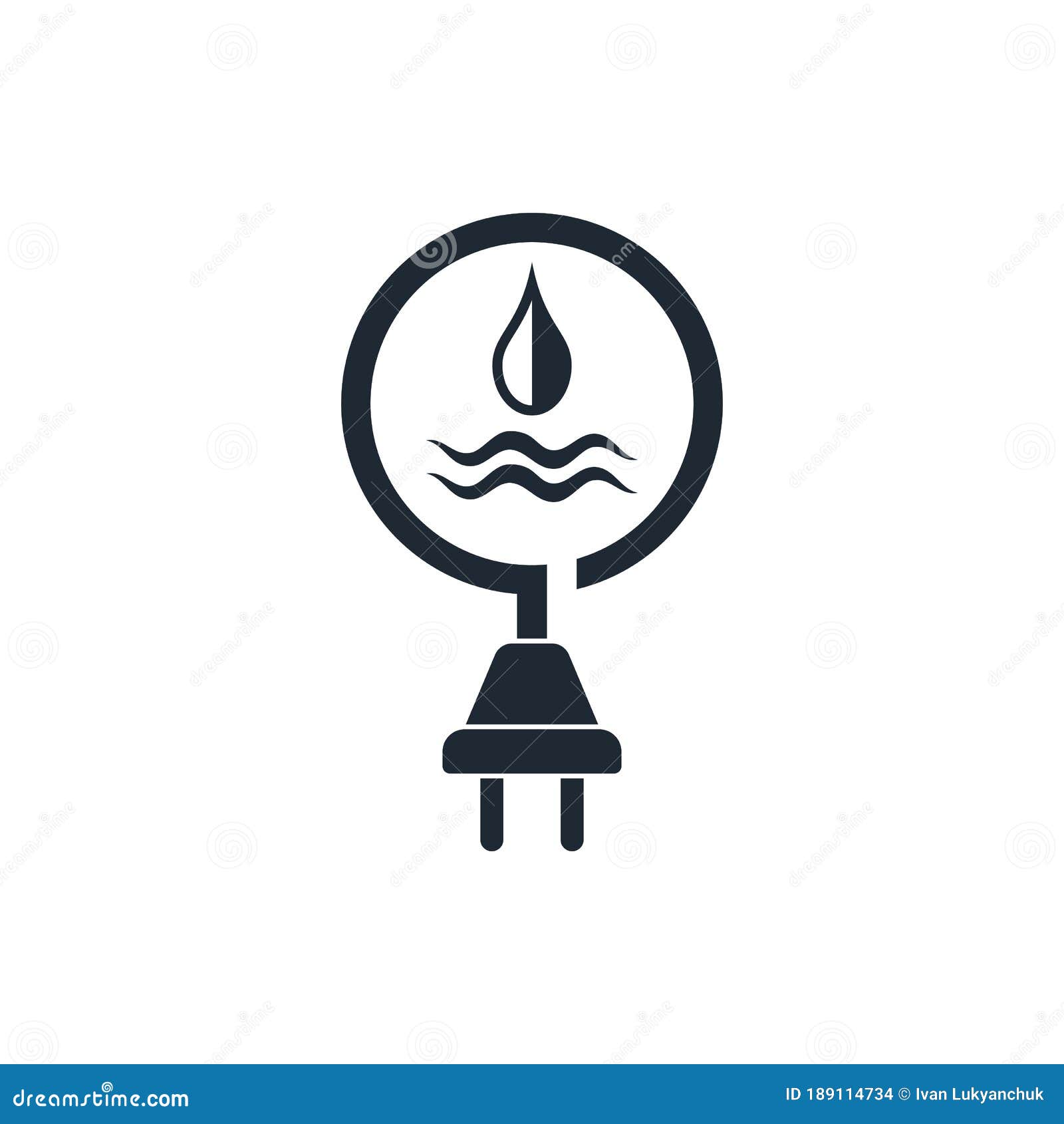 Hydro-electric Icon Water Energy Symbol Stock Vector - Illustration of ...