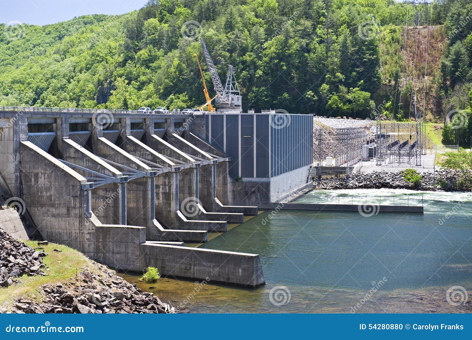 Hydro Electric Power-Generating Dam Stock Photo - Image of lake ...
