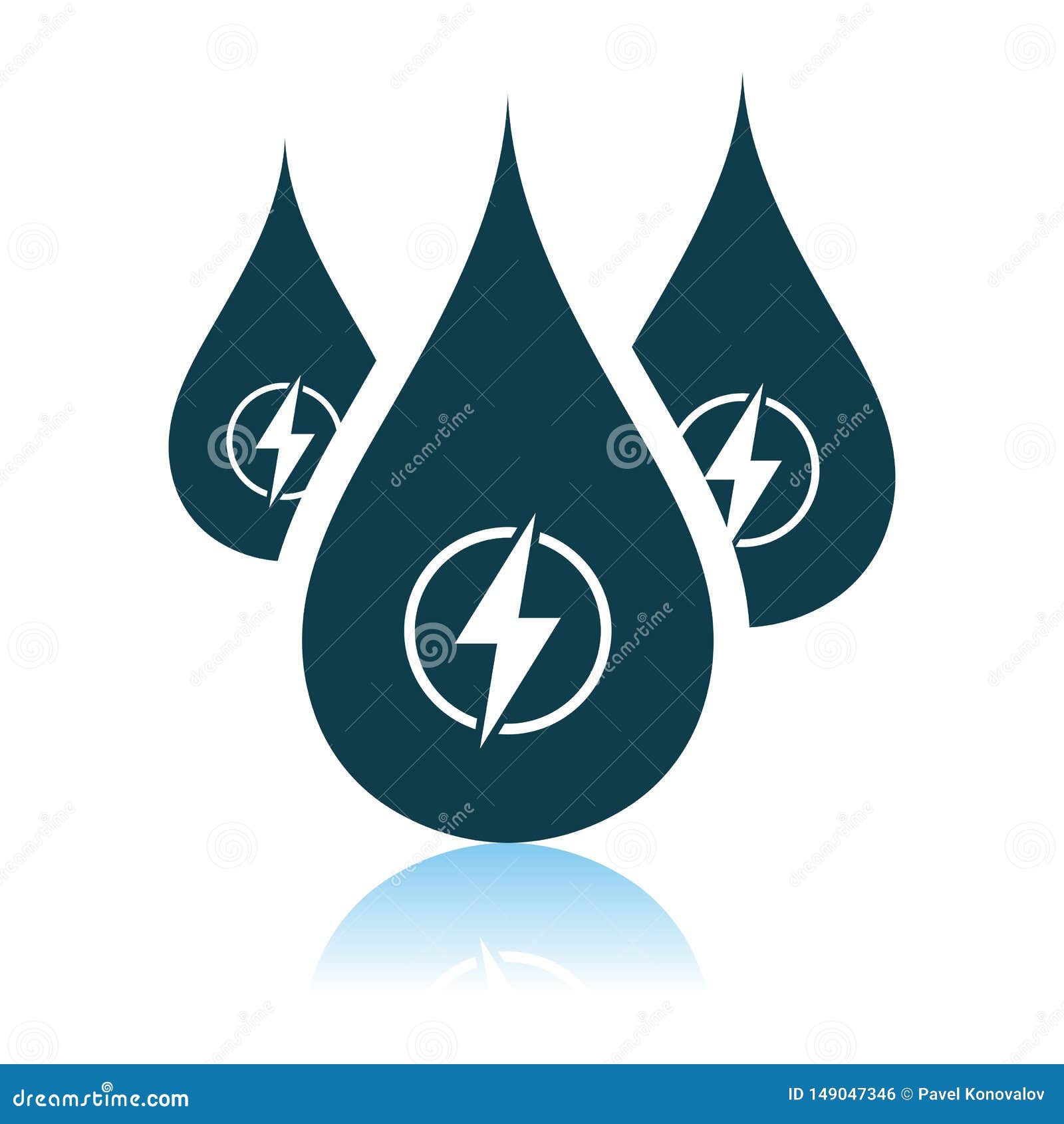 Hydro Energy Drops Icon stock vector. Illustration of environment ...
