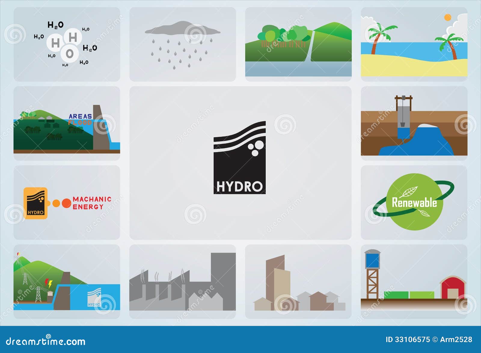 Hydro icon stock illustration. Illustration of water - 33106575
