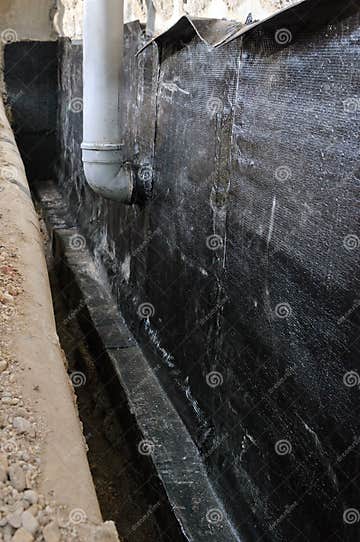Hydro isolation of house stock image. Image of build - 44600111