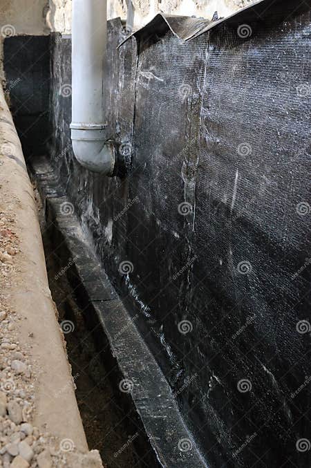 Hydro isolation of house stock image. Image of build - 44600111