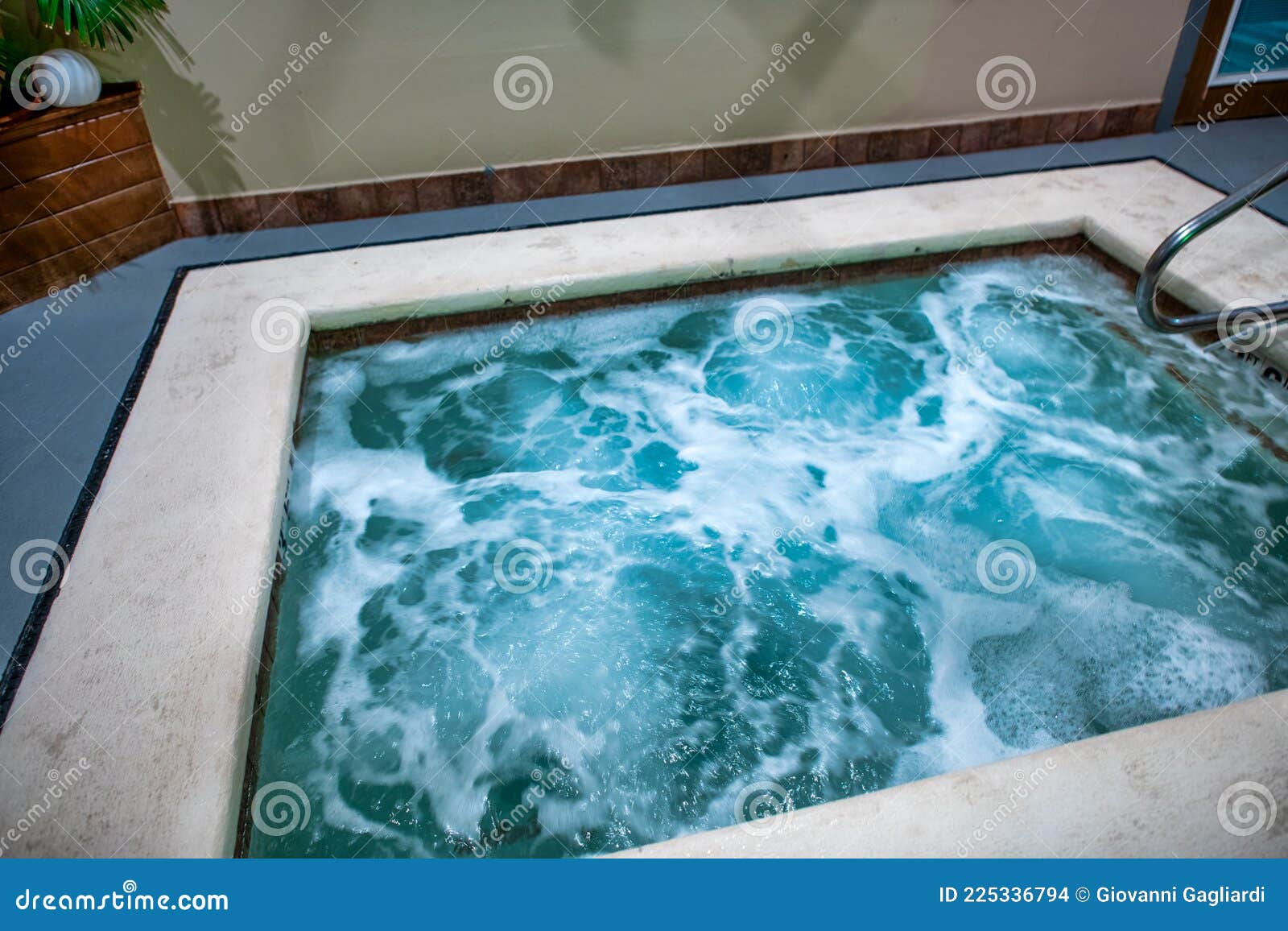 Hydro Massage Pool with Moving Water Stock Photo - Image of splashing, wall: 225336794