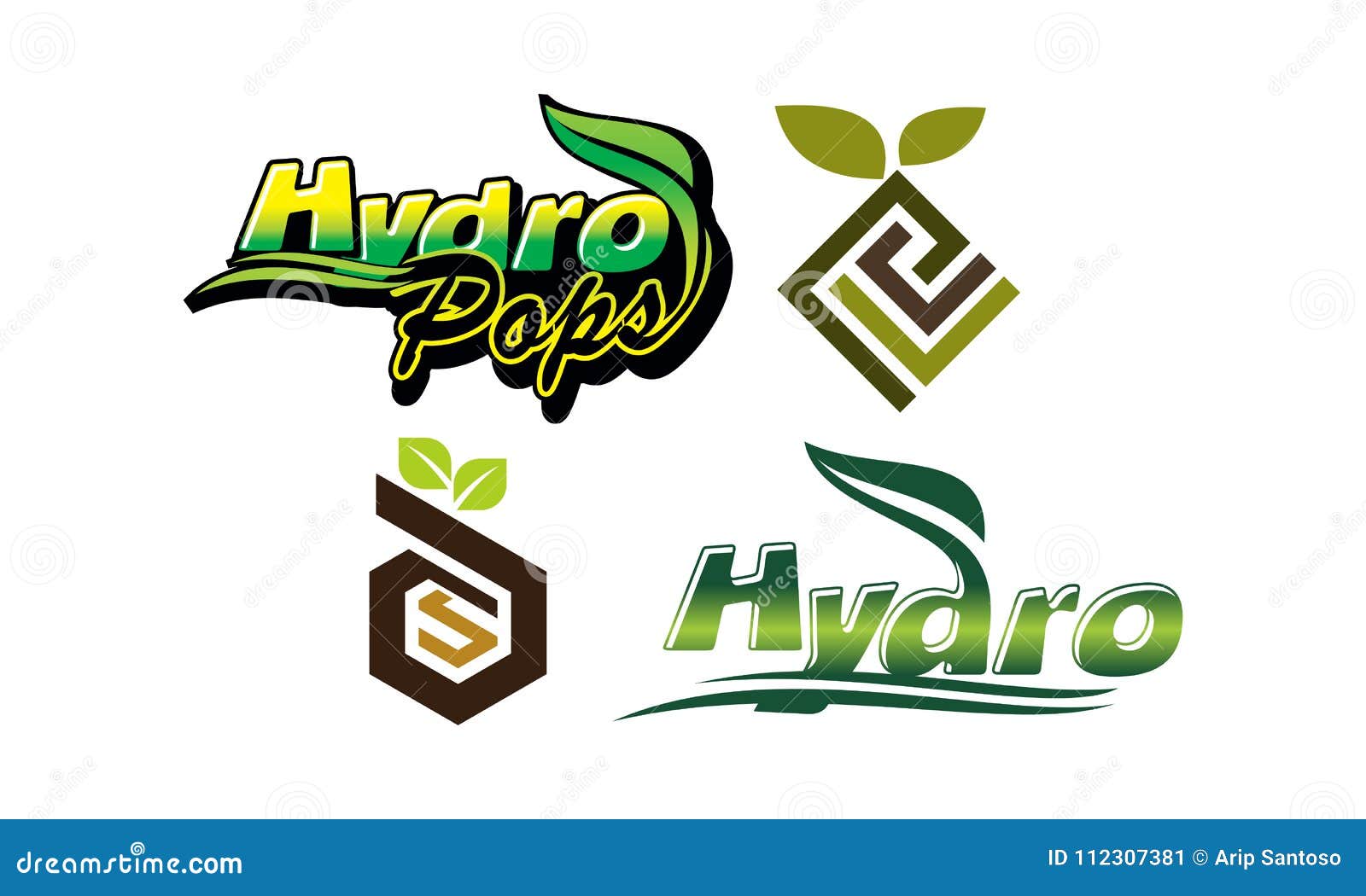 Hydro Pops Letter Emblem Logo Stock Vector - Illustration of ...