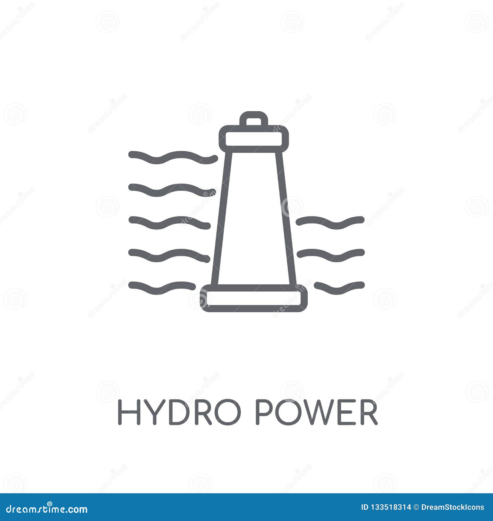 Hydro Power Linear Icon. Modern Outline Hydro Power Logo Concept Stock ...