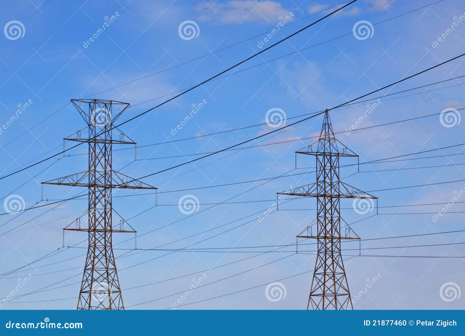 Hydro power lines stock photo. Image of current, network - 21877460