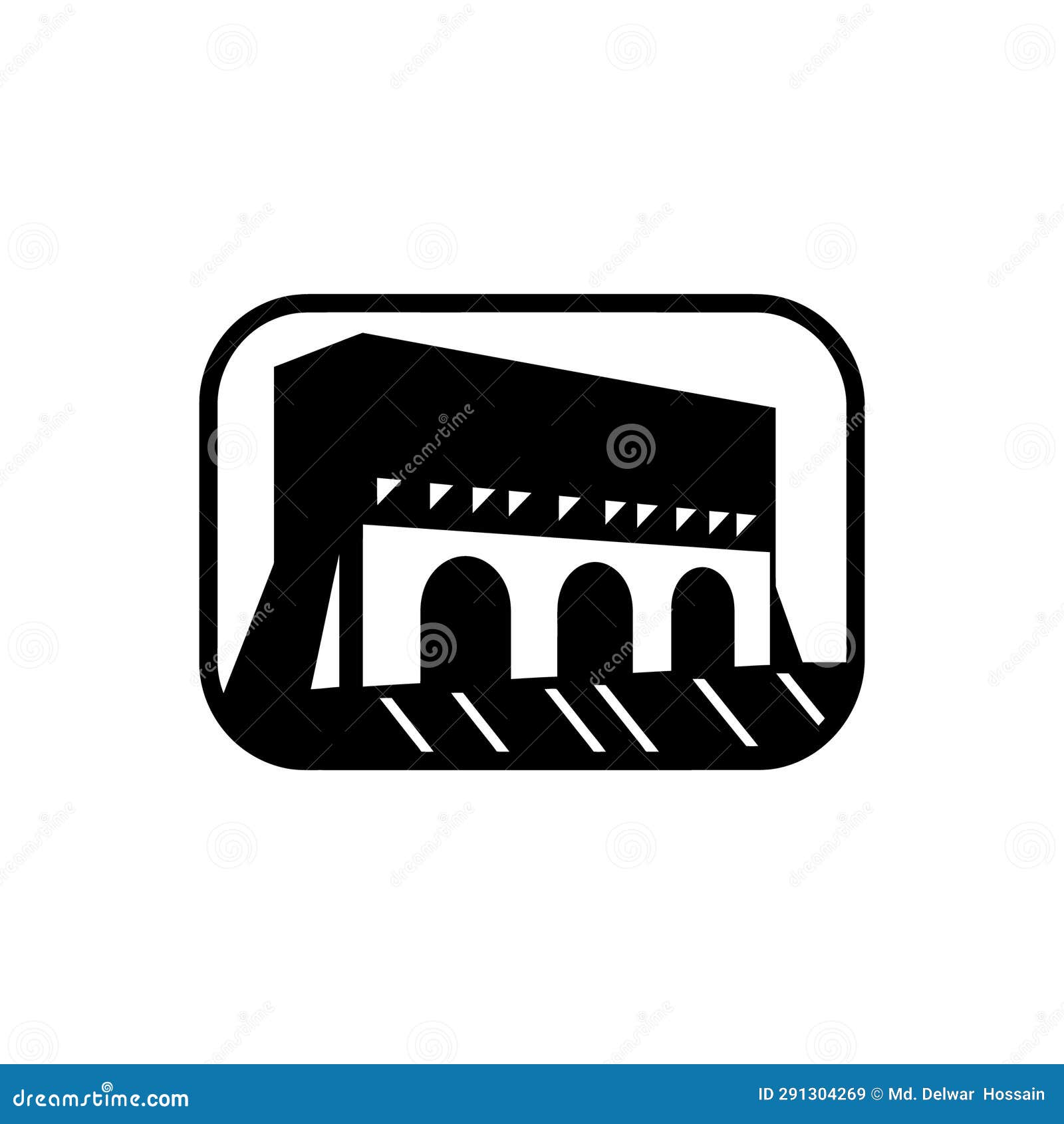 Hydro Power Station icon stock illustration. Illustration of generation ...