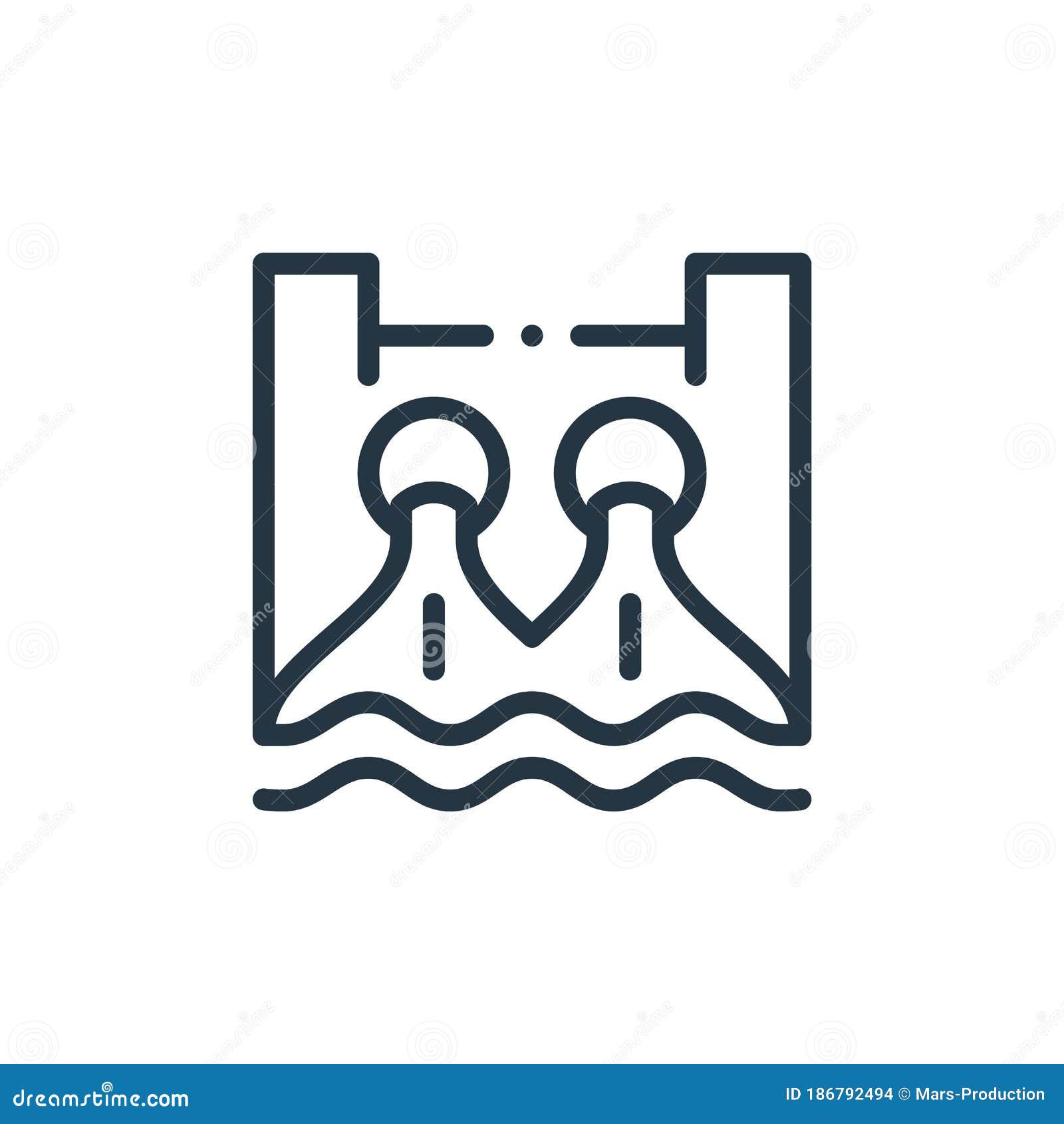 Hydro Power Vector Icon. Hydro Power Editable Stroke Stock Illustration ...