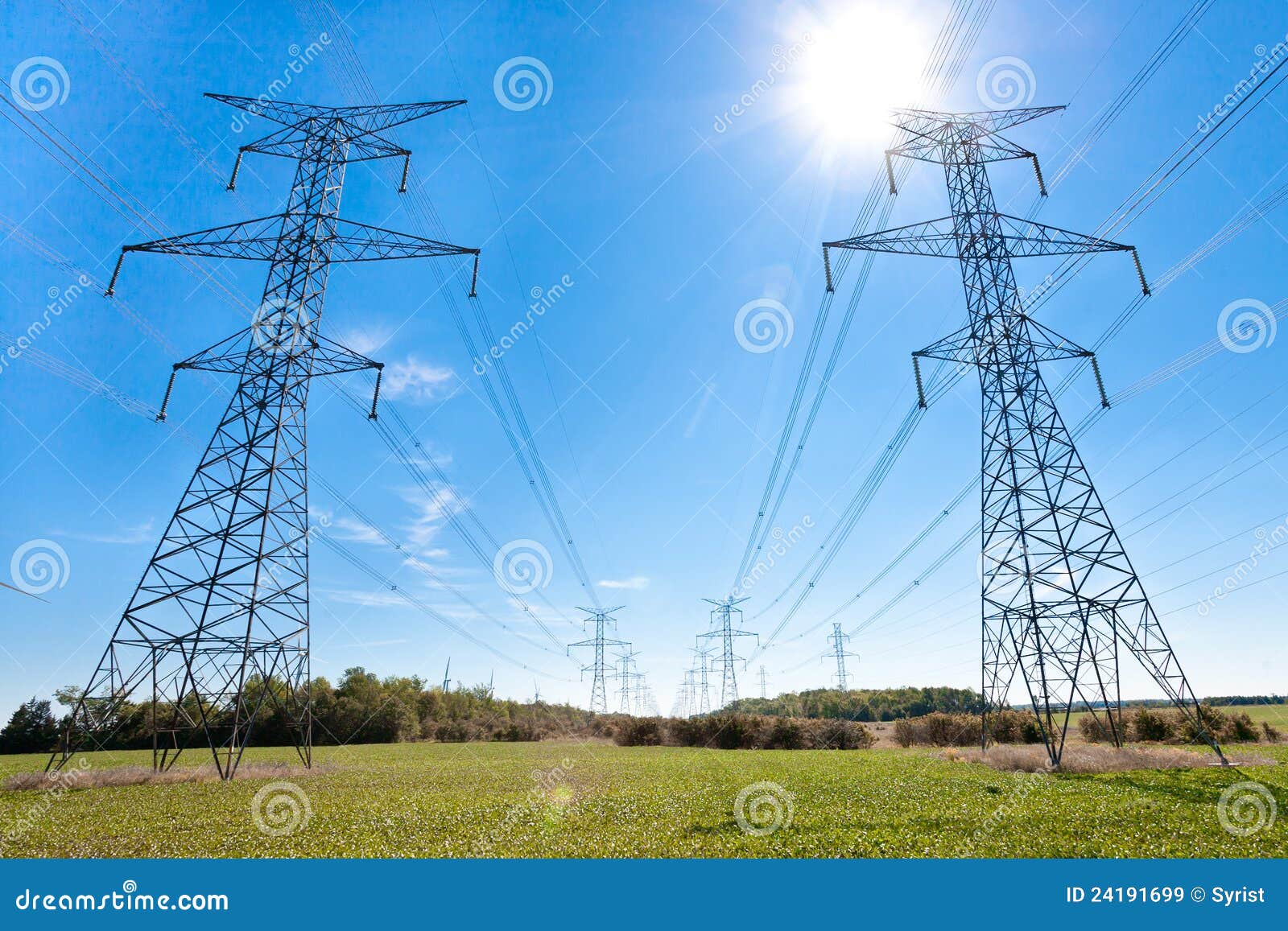 Hydro Towers stock image. Image of hydro, tower, alternating - 24191699