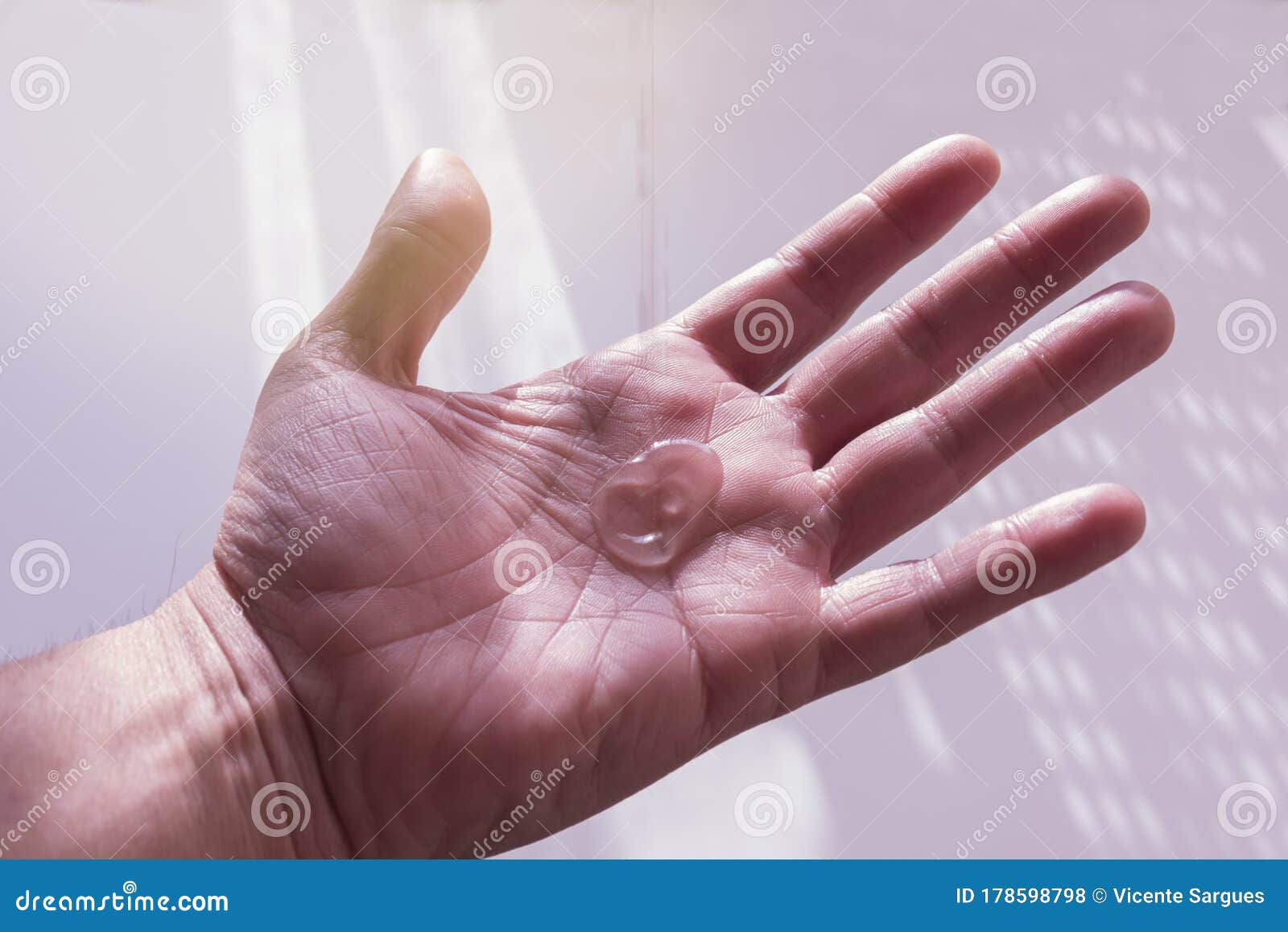 Hydroalcoholic Gel on Hands Stock Photo - Image of infection, disease ...