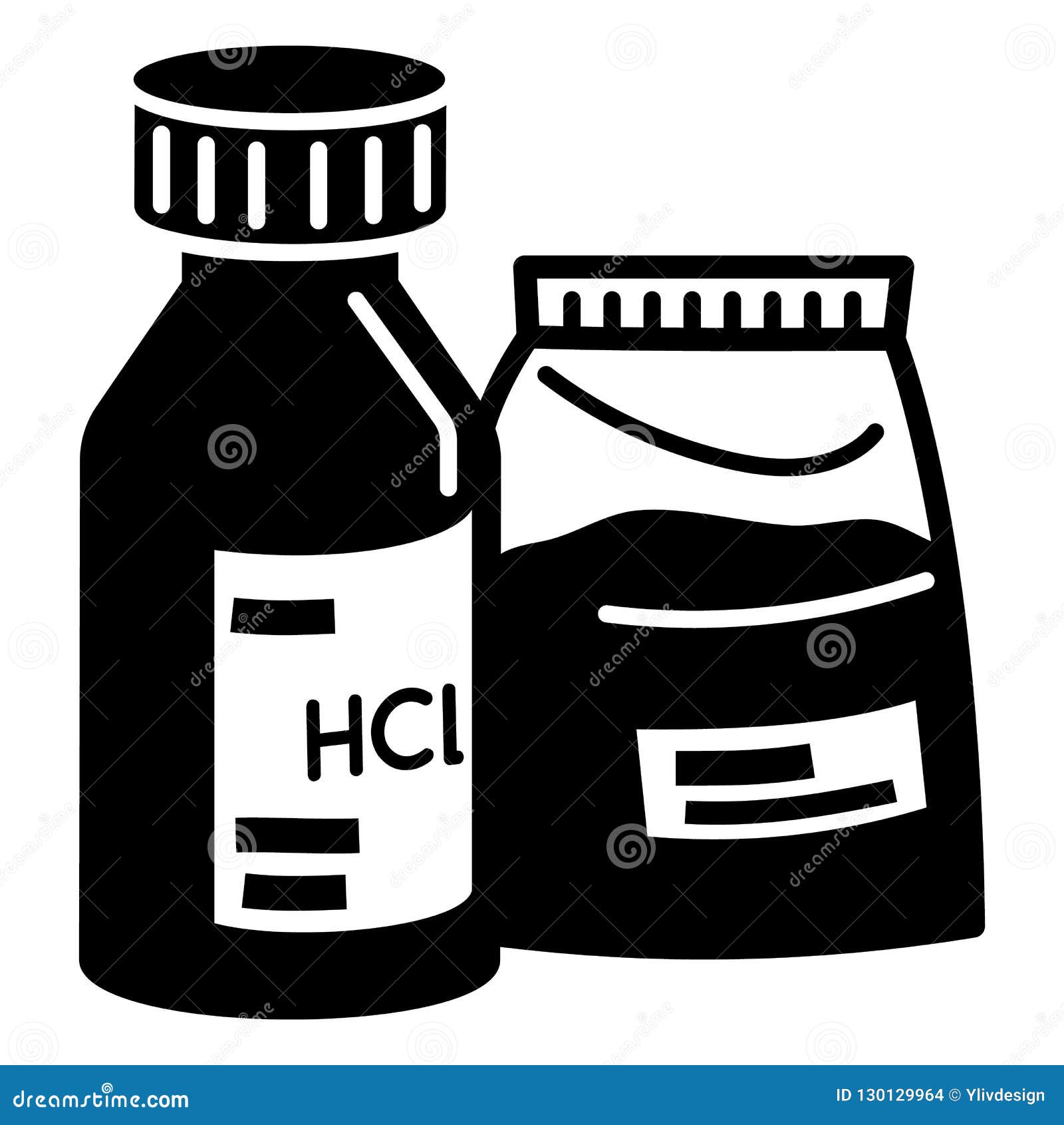 Hydrochloric Acid Hydrogen Chloride Molecule . It Is A Corr Cartoon ...