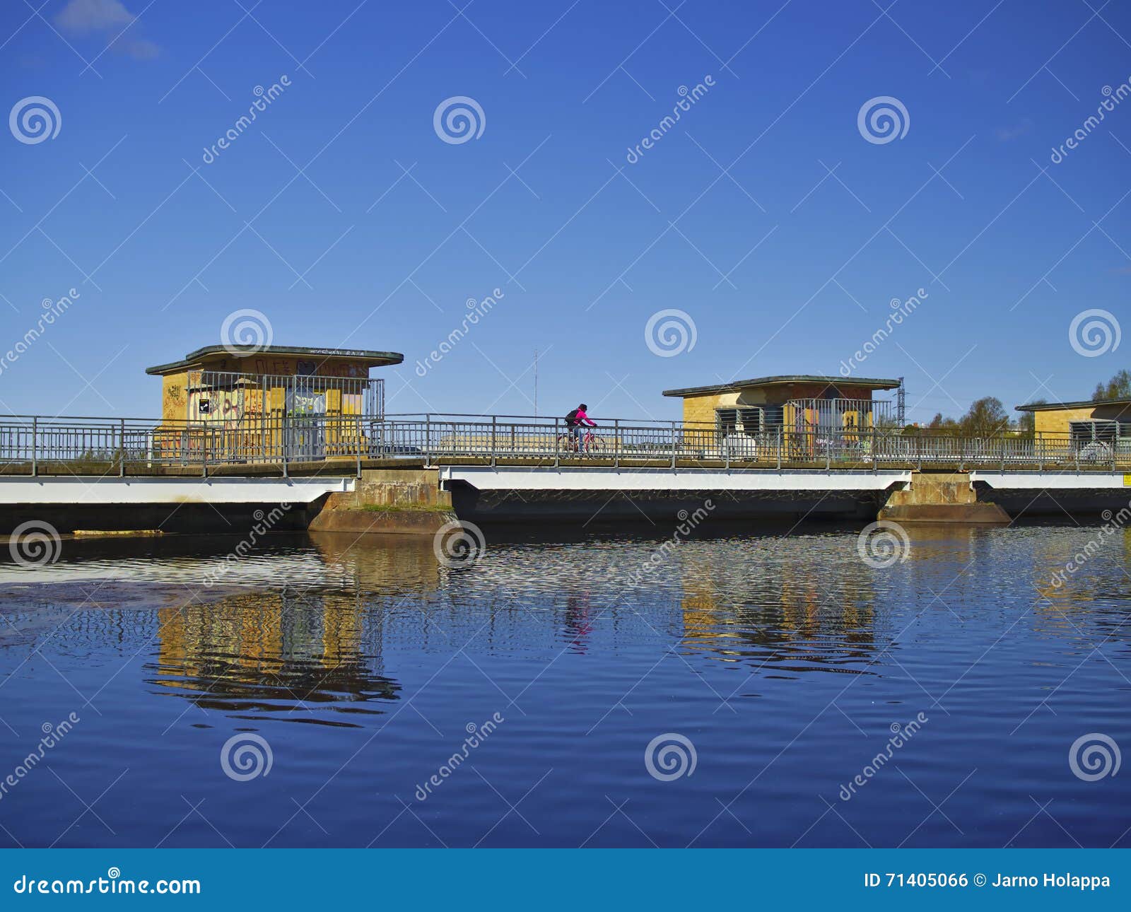 Hydroelectric Dam Bridge stock photo. Image of sports - 71405066