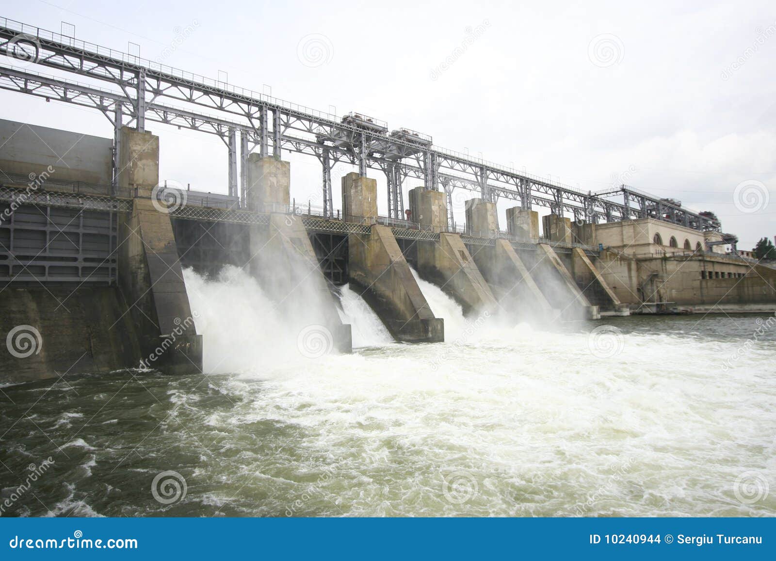Hydroelectric Dam On River Waterfalls, Power Plant Royalty-Free Stock ...