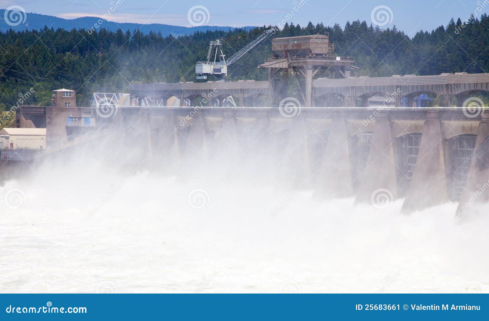 Hydroelectric Dam On River Waterfalls, Power Plant Royalty-Free Stock ...
