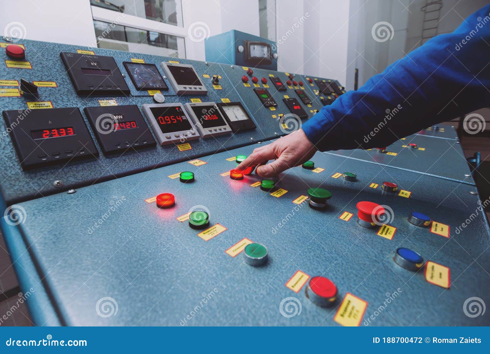 Hydroelectric Power Plant Panel Control. Electrical Equipment Stock ...