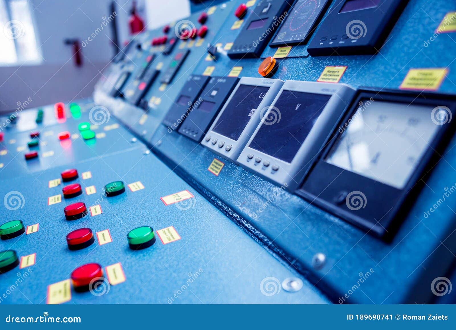 Hydroelectric Power Plant Panel Control. Electrical Equipment Stock ...