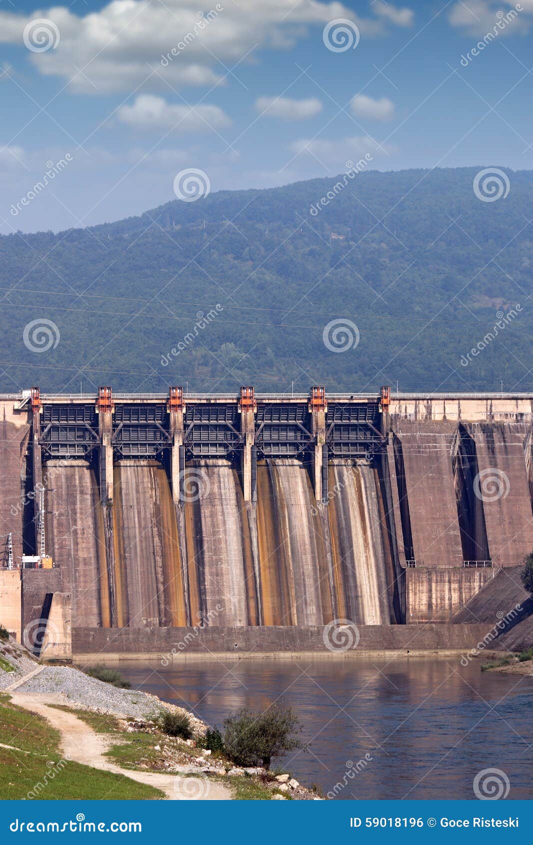Hydroelectric Power Plants on River Stock Photo - Image of nature ...