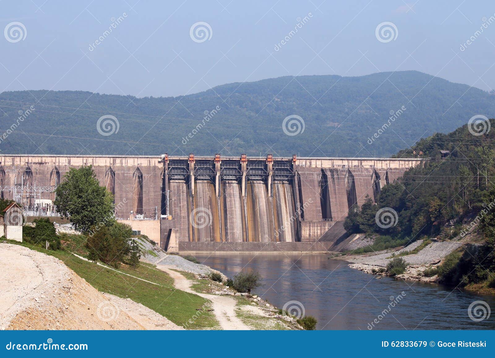 Hydroelectric Dam On River Waterfalls, Power Plant Royalty-Free Stock ...
