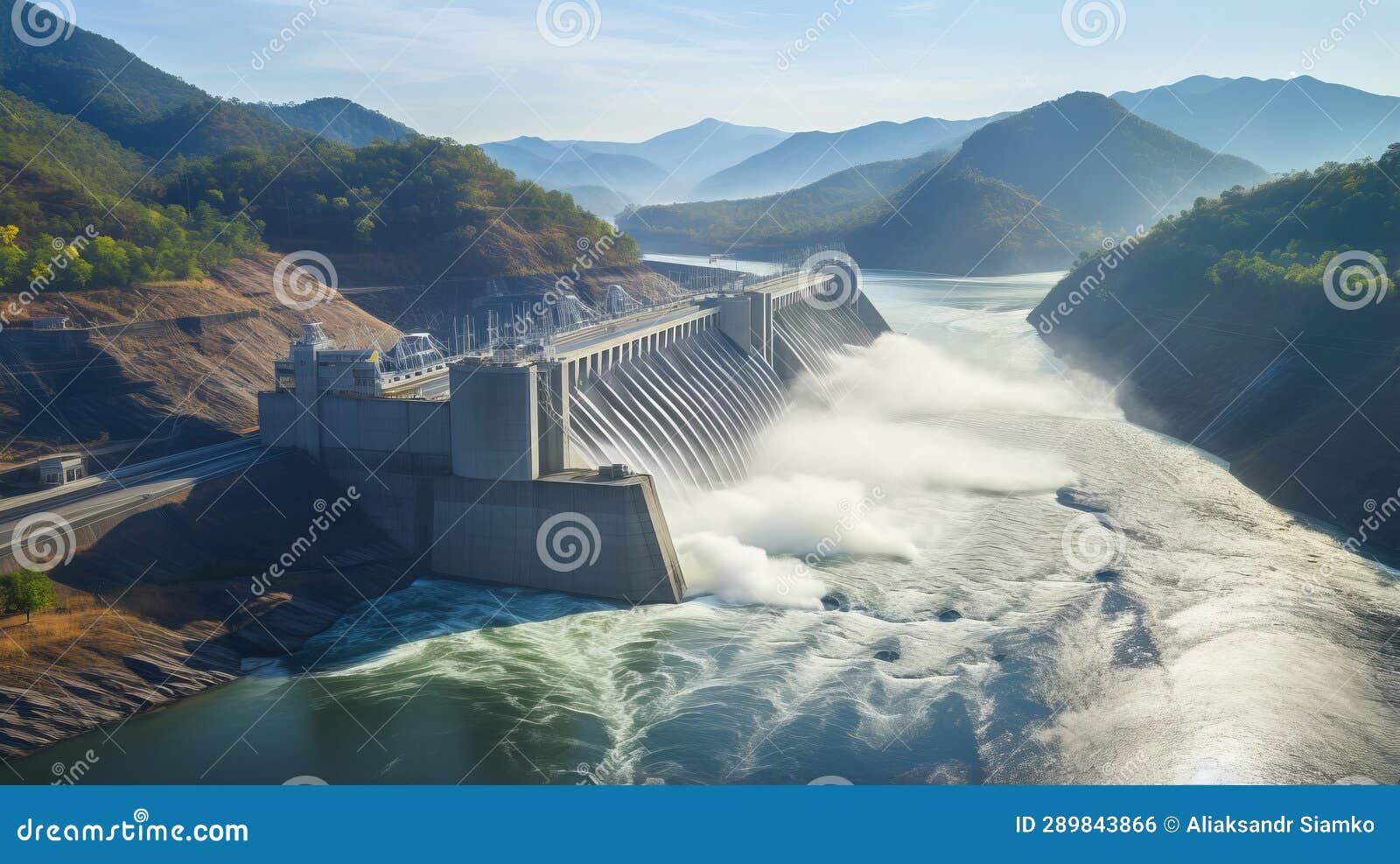 Hydroelectric Power Station, Concrete Arch Dam - the Largest Dam Stock ...