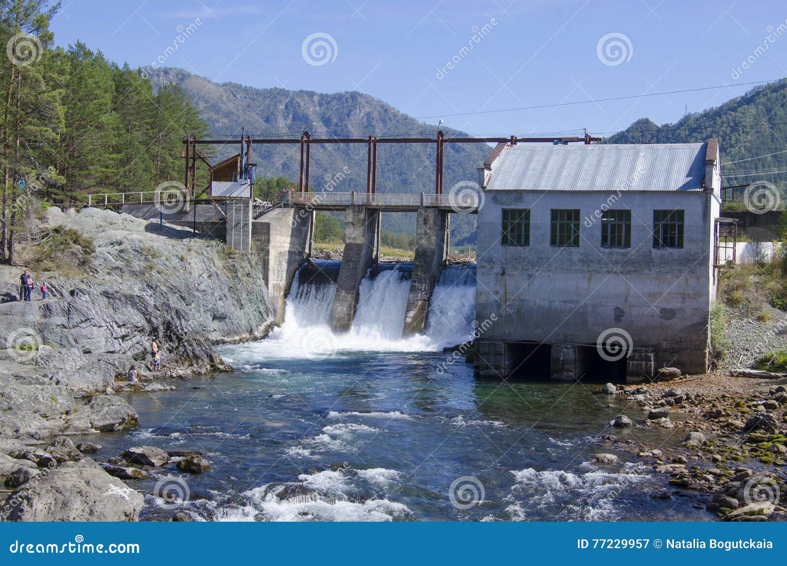 Hydroelectric Power Station Destroyed among the Nature Stock Image ...