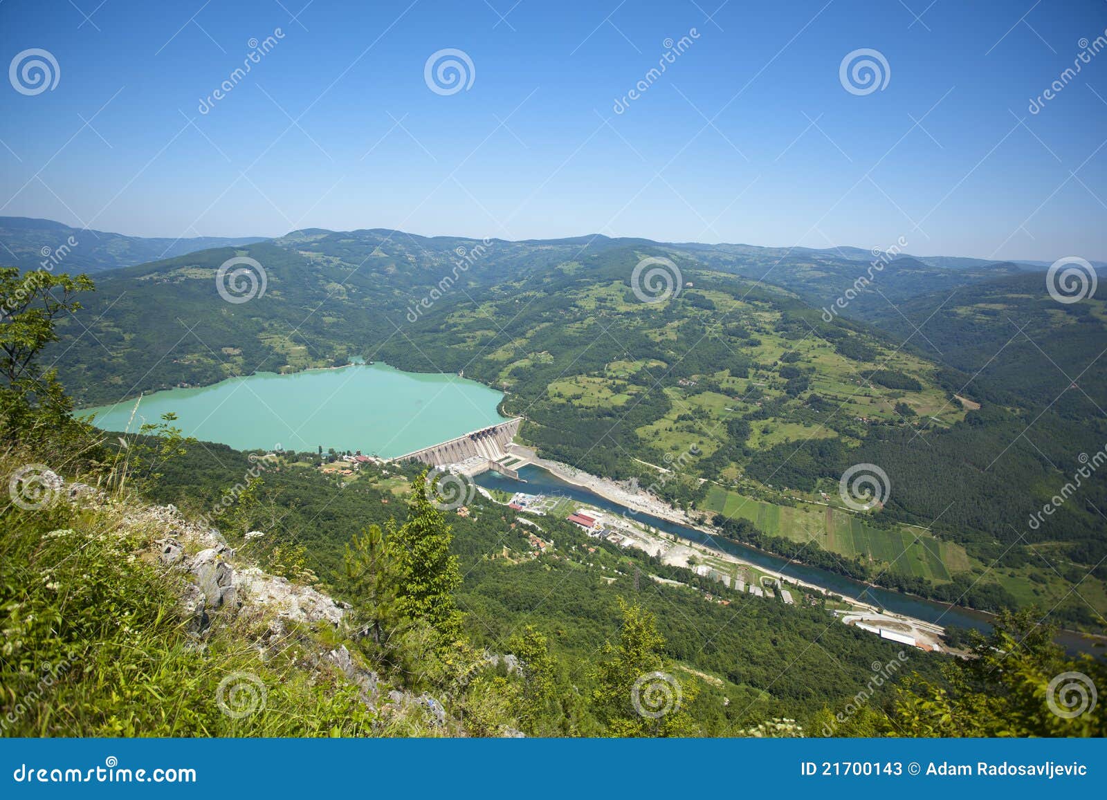 Hydroelectric Power Station, Perucac Dam Stock Image - Image of ...