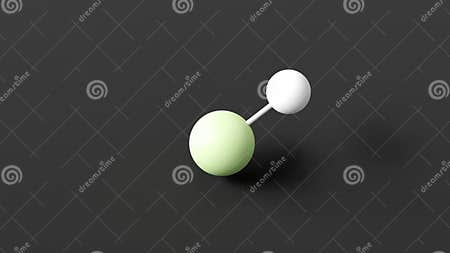 Hydrofluoric Acid Molecular Structure, Solution Hydrogen Fluoride, Ball ...