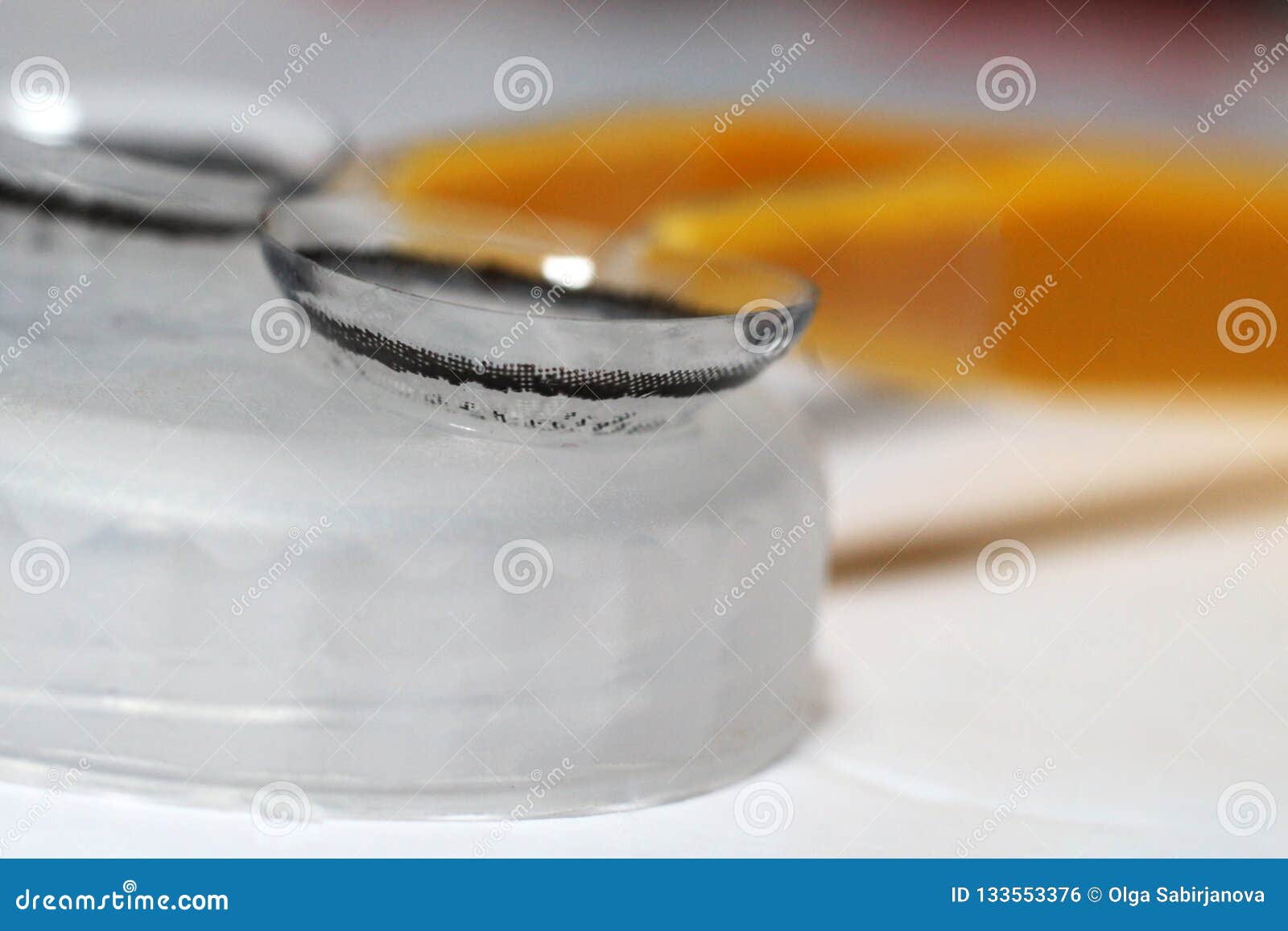 Hydrogel Contact Lenses Correction of Vision Stock Photo - Image of ...
