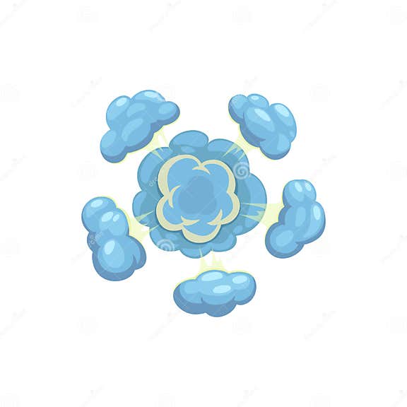 Hydrogen or Air Bomb Clouds Explosion Isolated Stock Vector ...