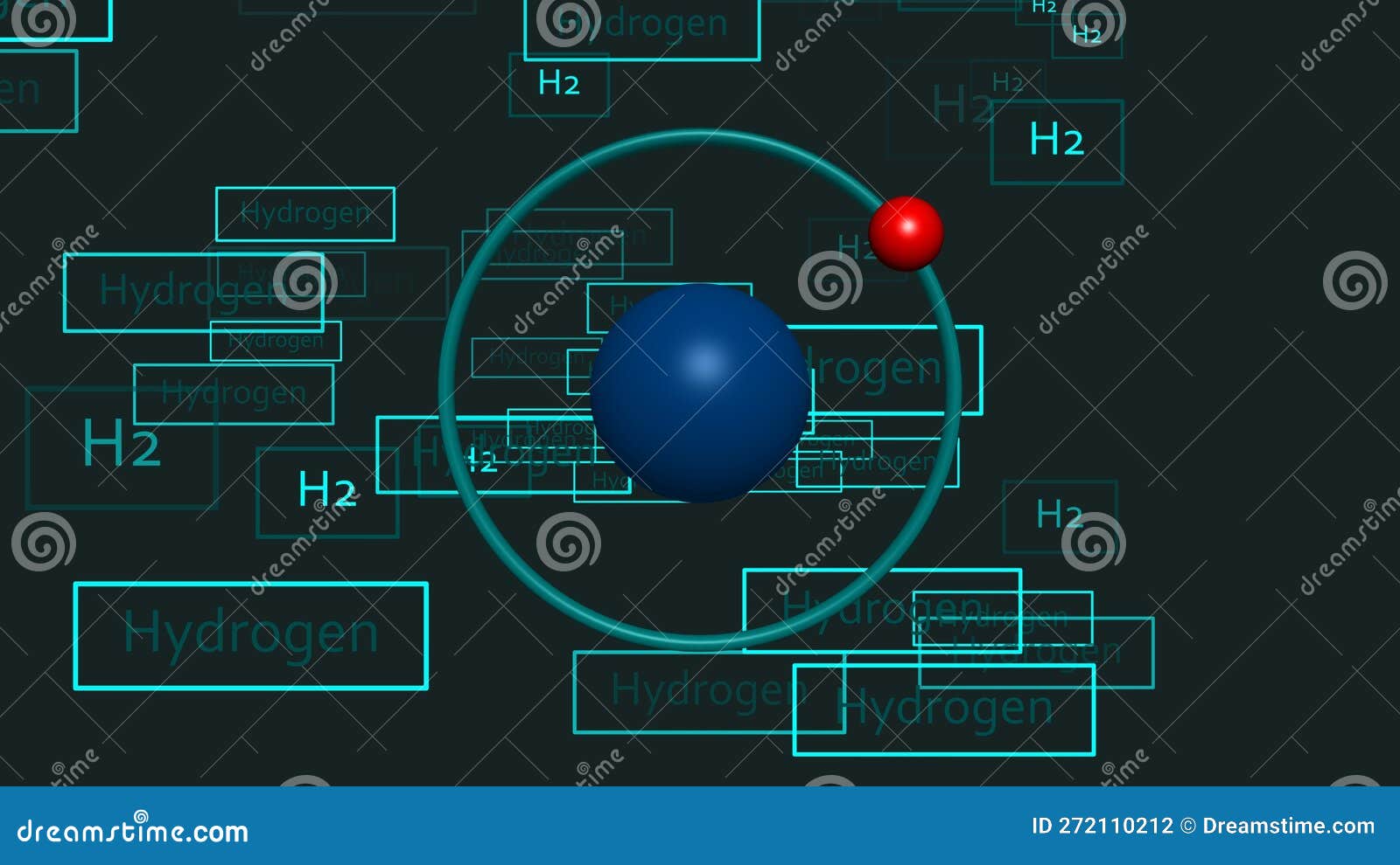 Hydrogen Atomic Level Rotating Nucleus Info Graphic Stock Illustration ...
