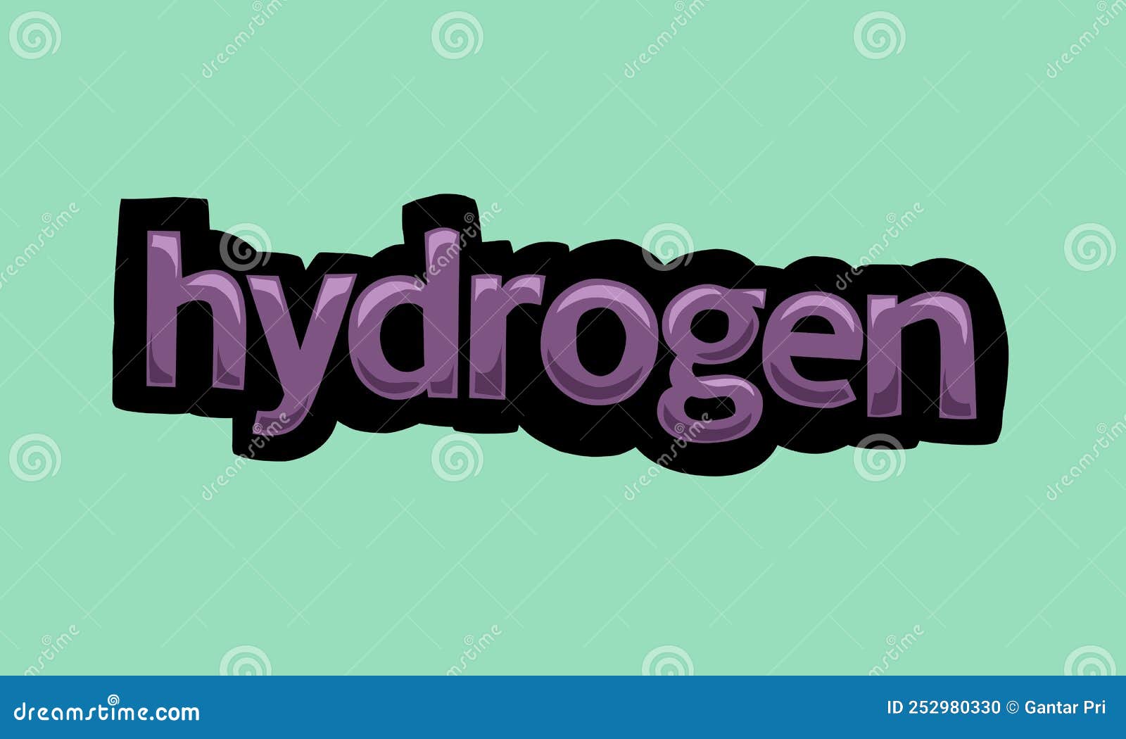 HYDROGEN Background Writing Vector Design Stock Vector - Illustration ...