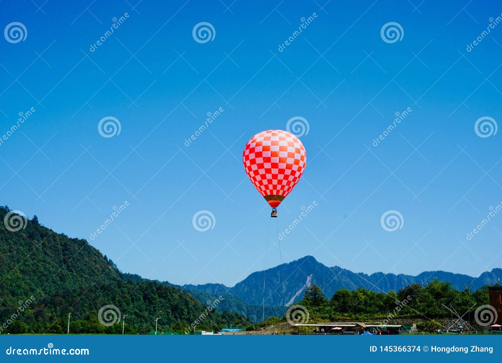 Hydrogen Balloon Floating in the Mountains Stock Photo - Image of ...