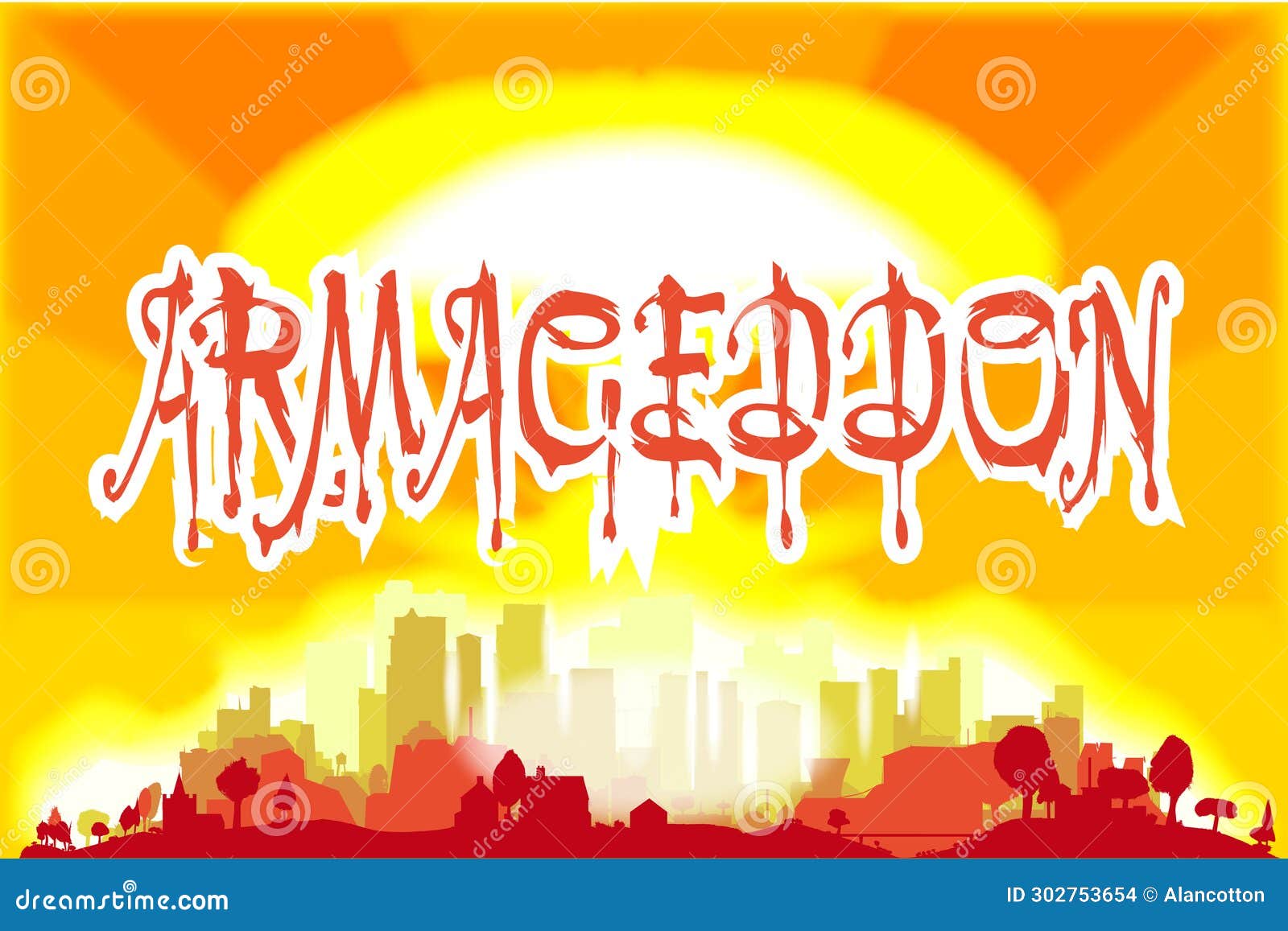 Armageddon End of the World Blast Stock Vector - Illustration of weapon ...