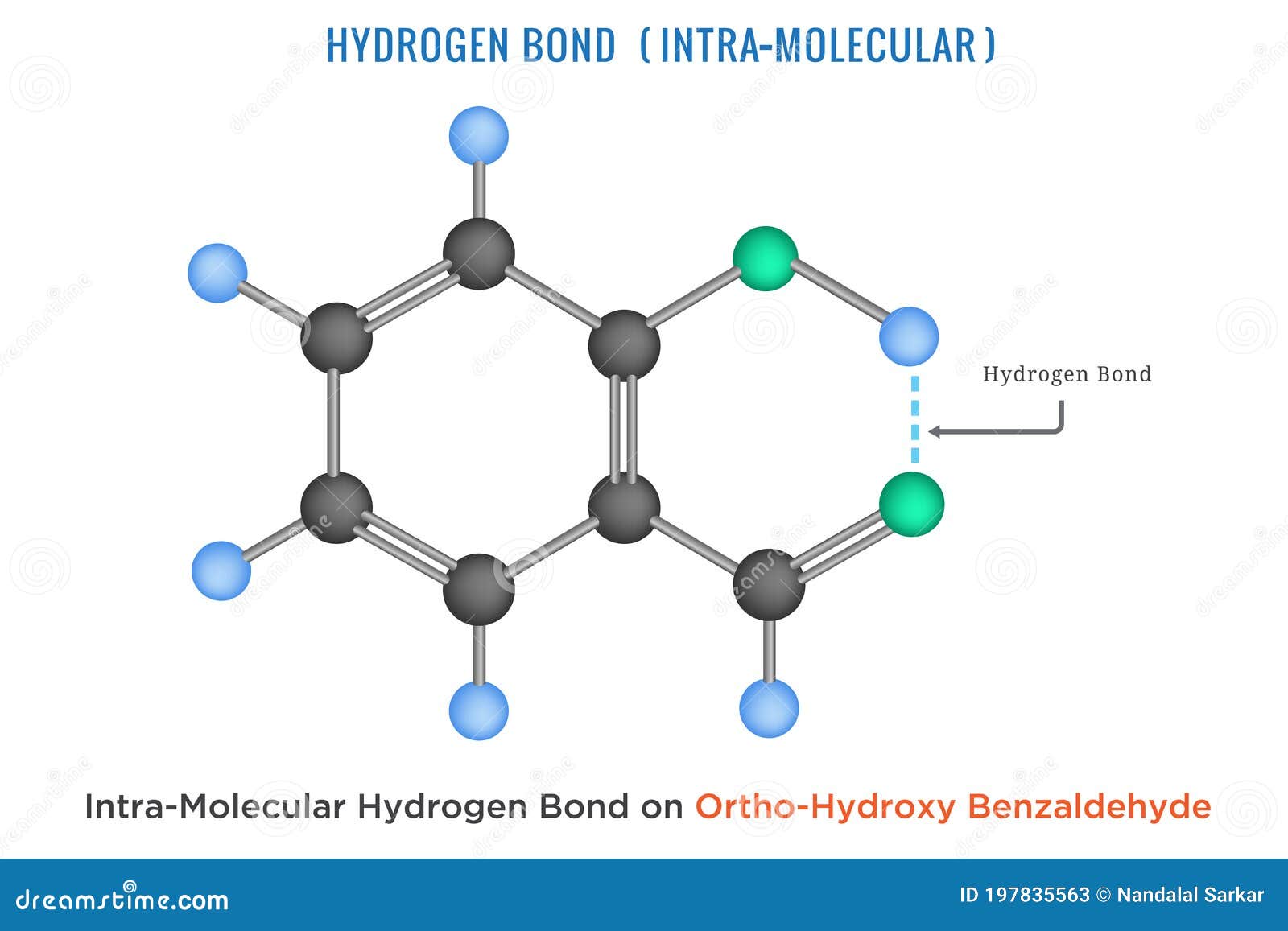 4-Nitrophenol Molecular Structure Isolated On White Stock Illustration ...