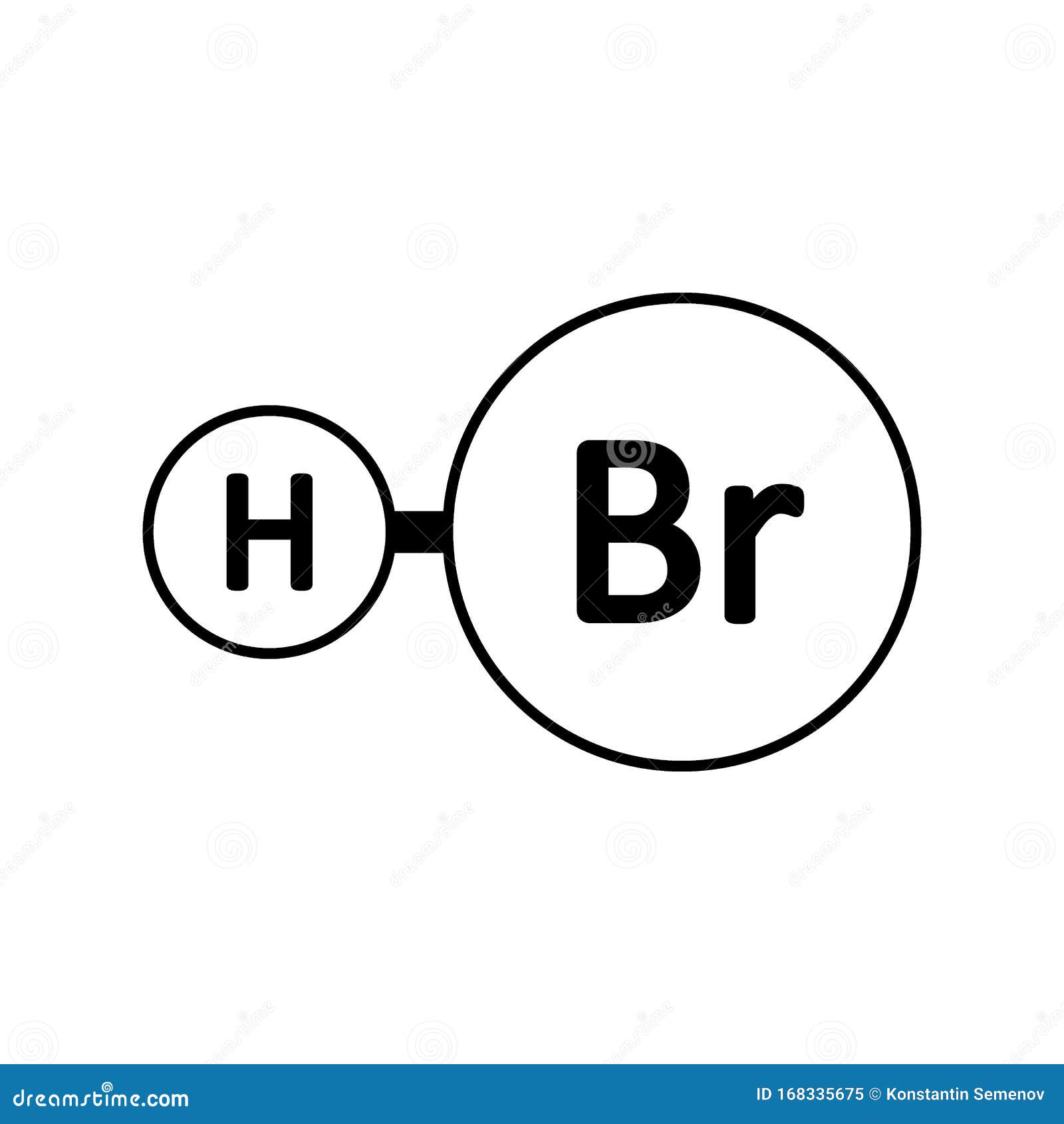 Hydrogen Bromide Molecule Icon Stock Illustration - Illustration of ...