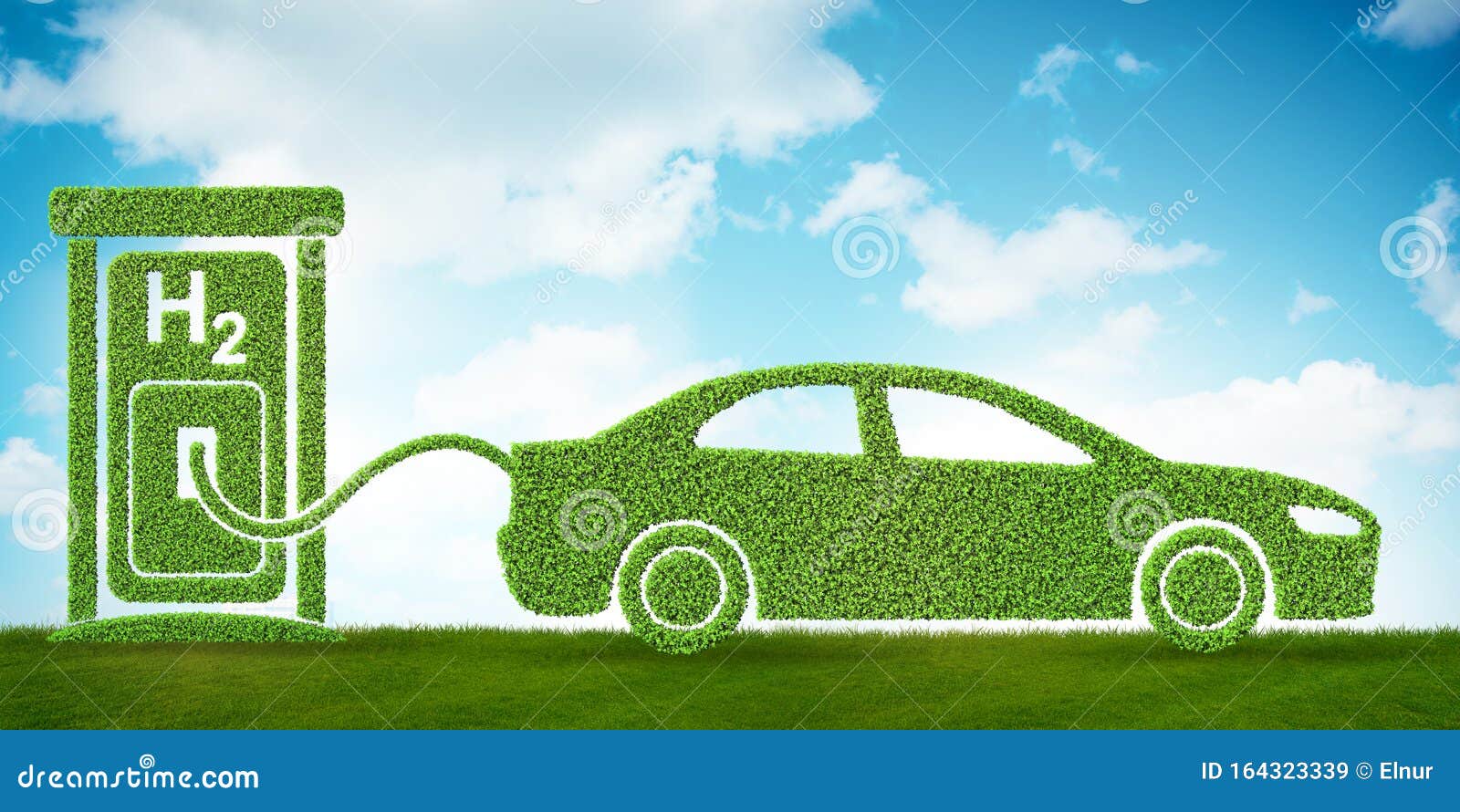 Hydrogen Car Concept - 3d Rendering Stock Illustration - Illustration ...