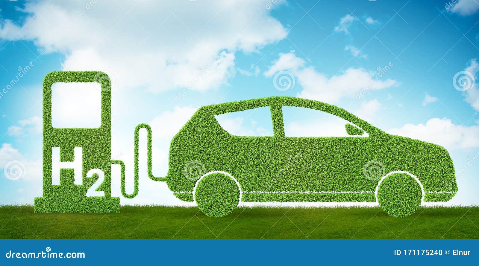 Hydrogen Car Concept - 3d Rendering Stock Illustration - Illustration ...