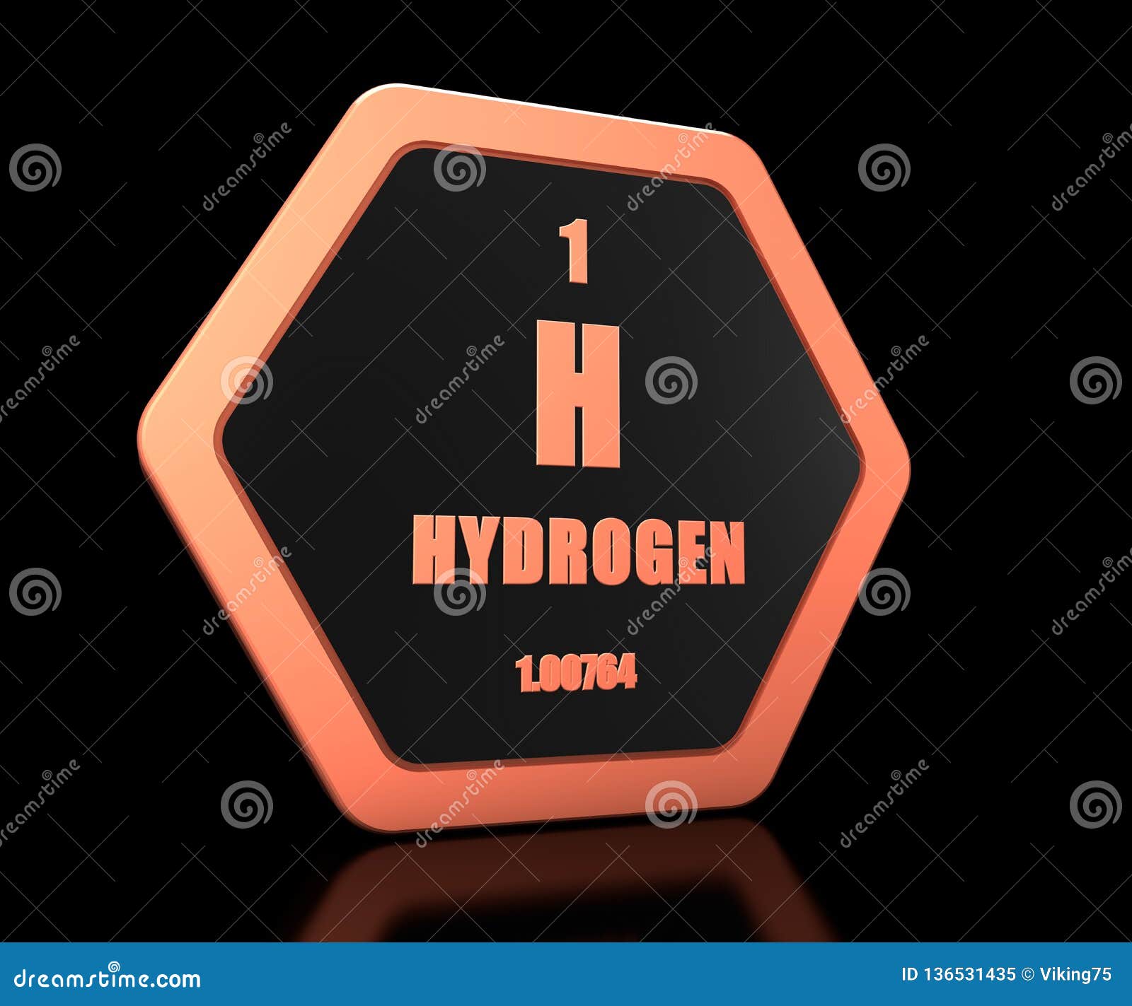 Hydrogen Chemical Element Periodic Table Symbol Stock Illustration ...