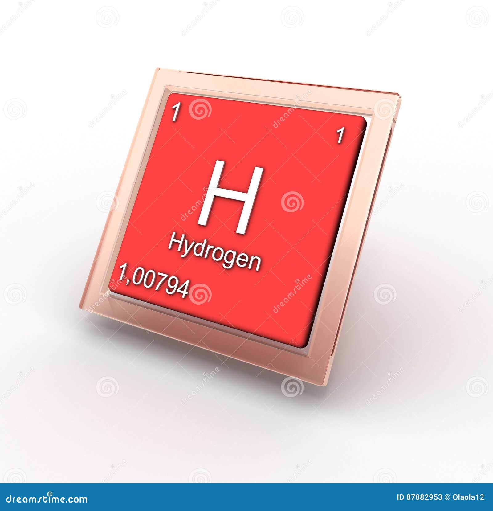 Hydrogen Chemical Element Periodic Table Symbol Stock Image ...