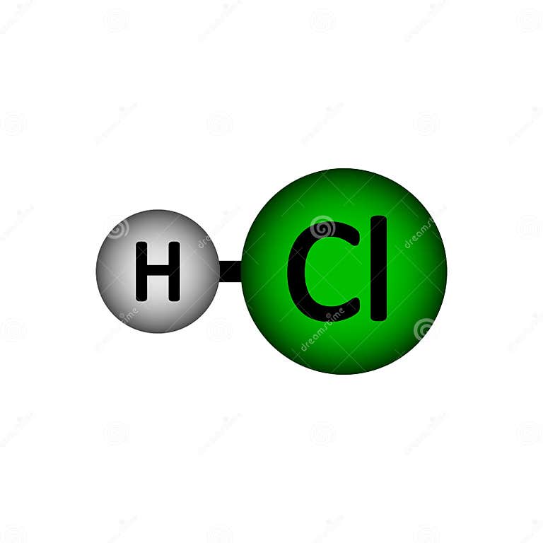 Hydrogen Chloride Molecule Icon Stock Illustration - Illustration of ...