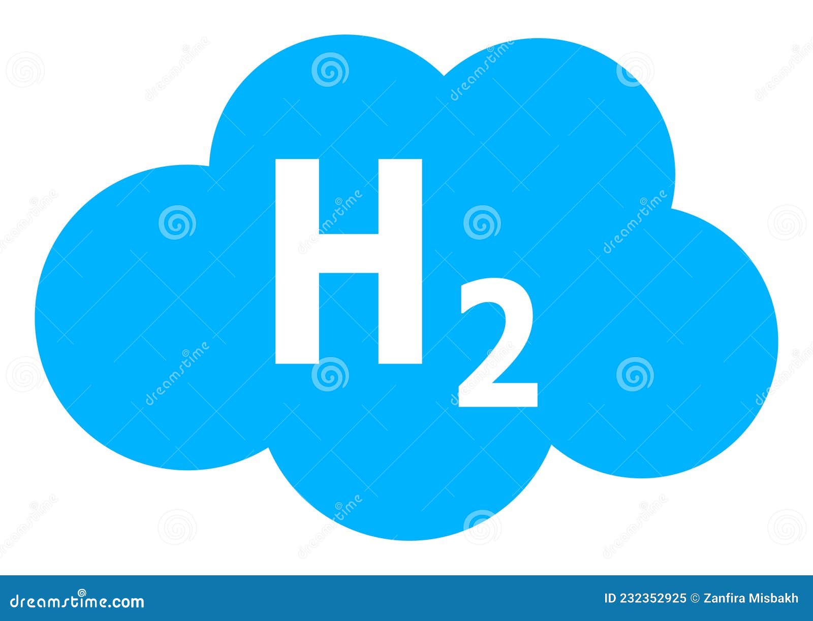 Hydrogen Cloud Vector Icon Illustration Stock Vector - Illustration of ...