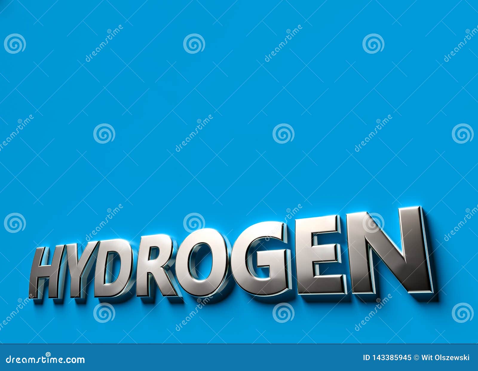 Hydrogen 3D Sign Or Logo Concept Placed On Blue Surface With Copy Space ...