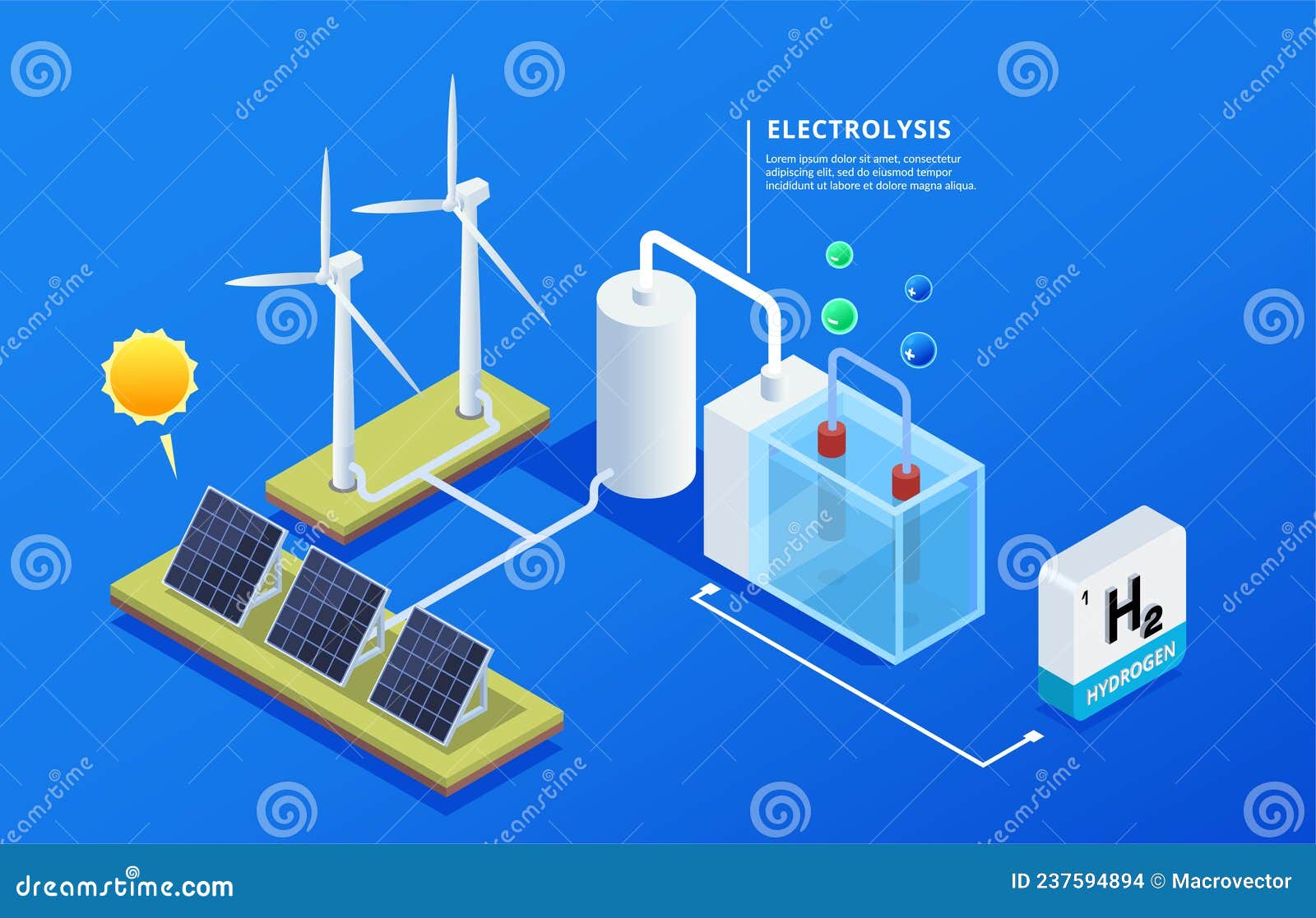Hydrogen Energy Composition Stock Vector - Illustration of design ...