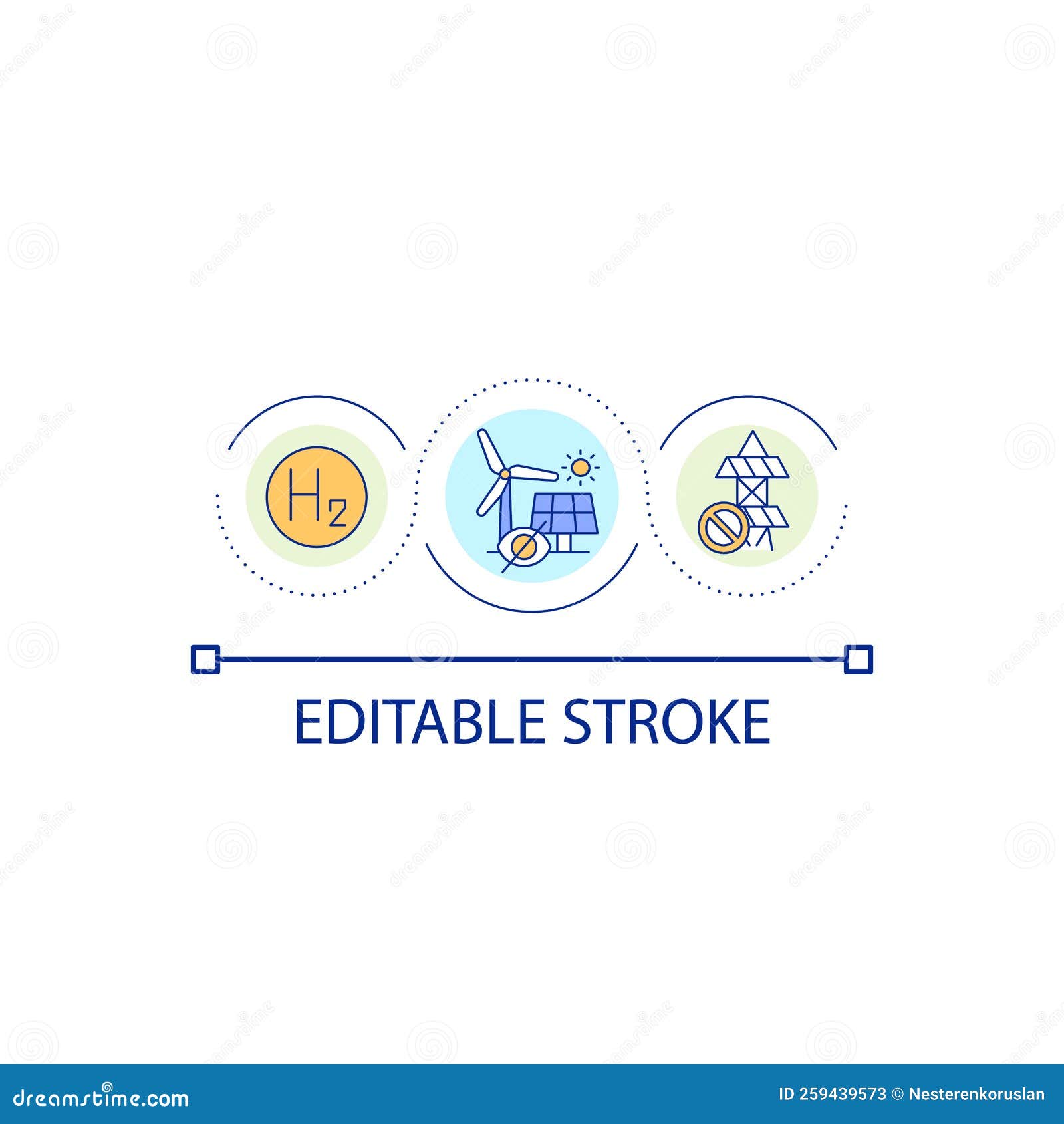 Hydrogen Energy Effect Loop Concept Icon Stock Vector - Illustration of ...