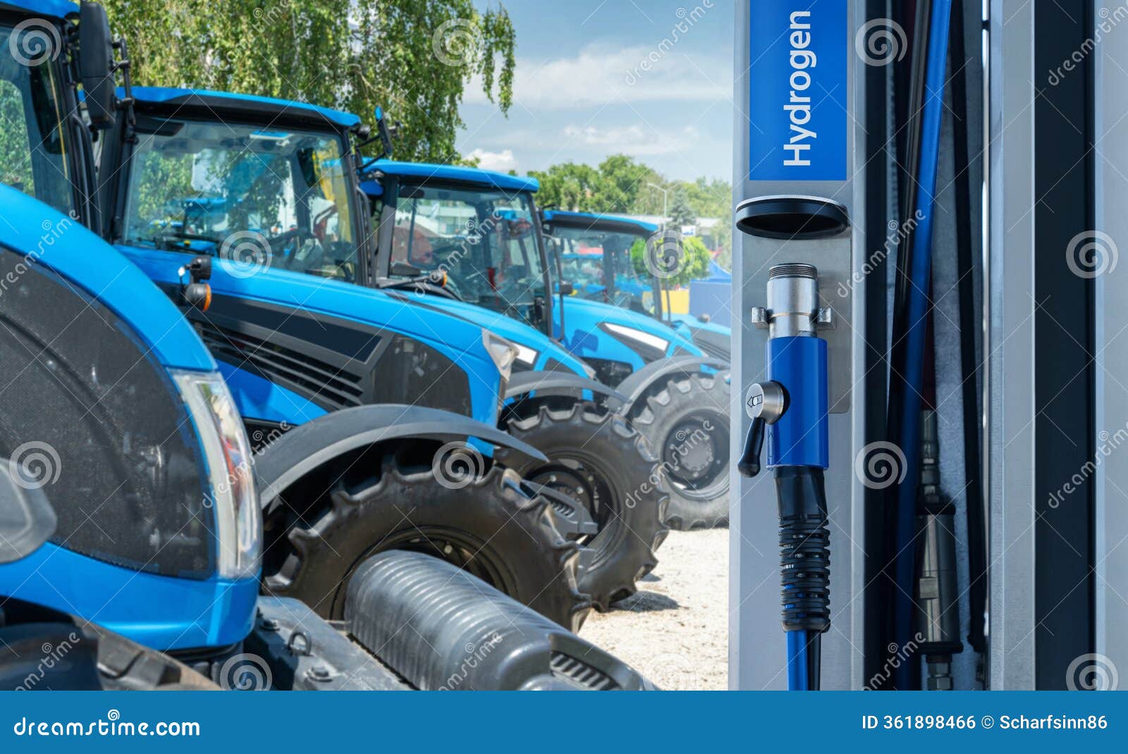 Hydrogen Fuel Cell Agricultural Tractors. Concept Stock Photo - Image ...
