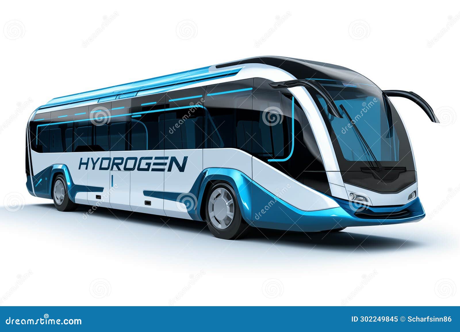 Hydrogen Fuel Cell Bus Concept Stock Image - Image of zero, station ...