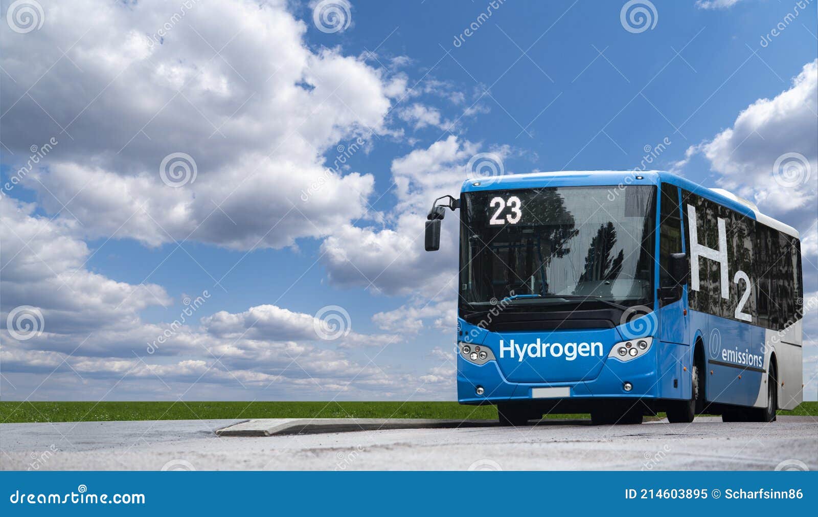 A hydrogen fuel cell bus stock image. Image of fuel - 214603895