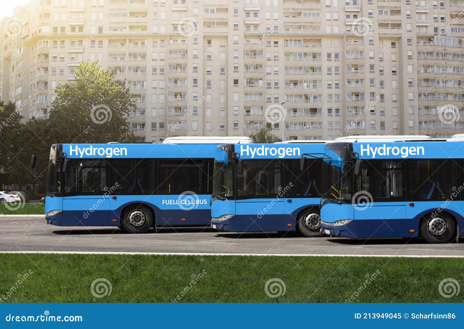 A hydrogen fuel cell buses stock image. Image of public - 213949045
