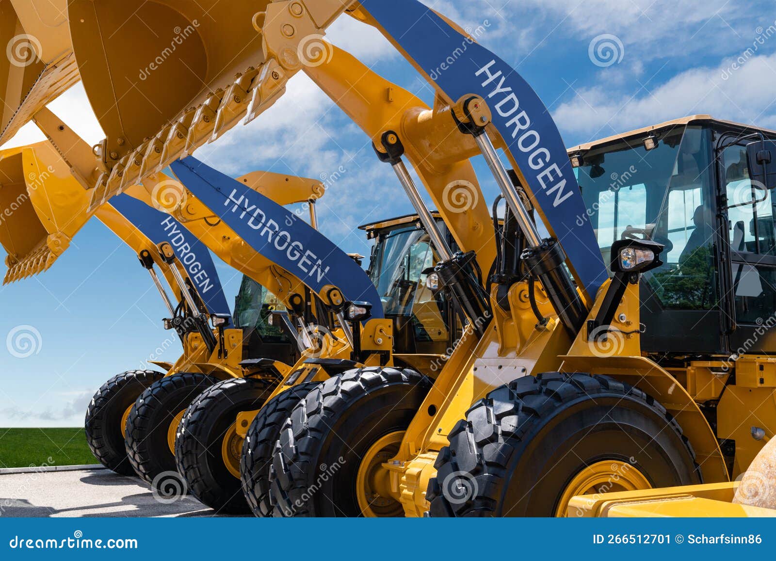 Hydrogen Fuel Cell Construction Machines Stock Illustration ...