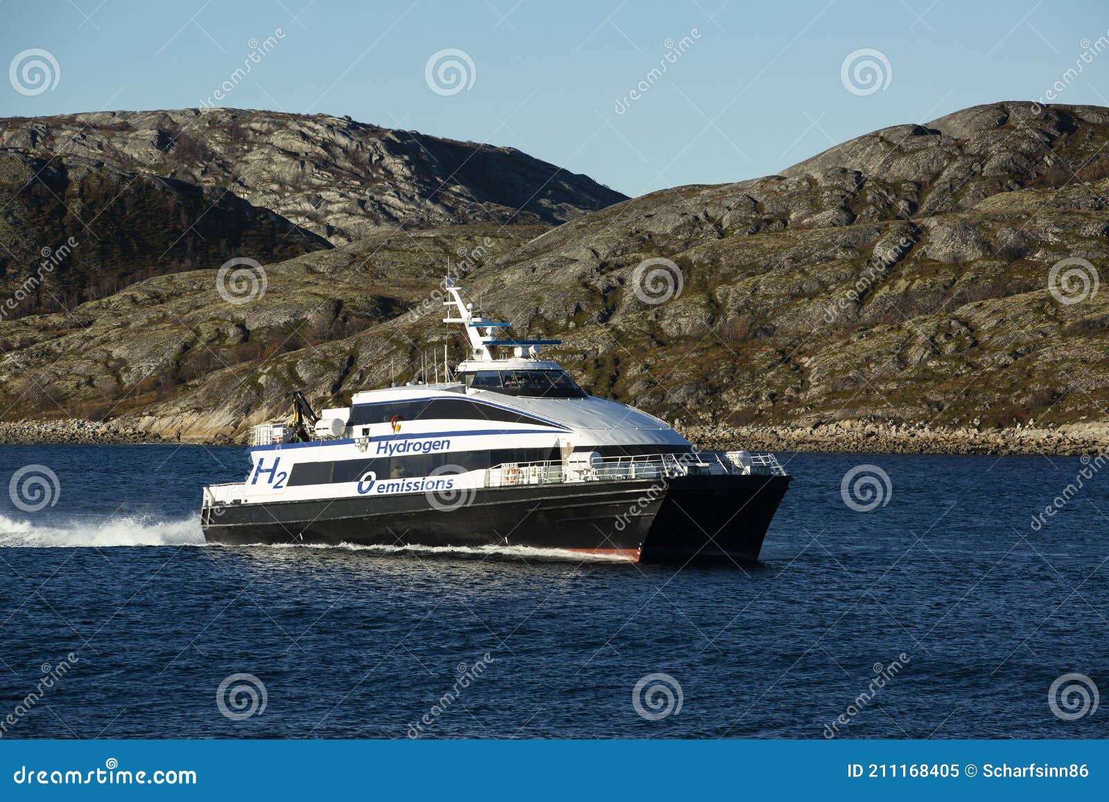 Hydrogen fuel cell ship stock image. Image of cell, blue - 211168405