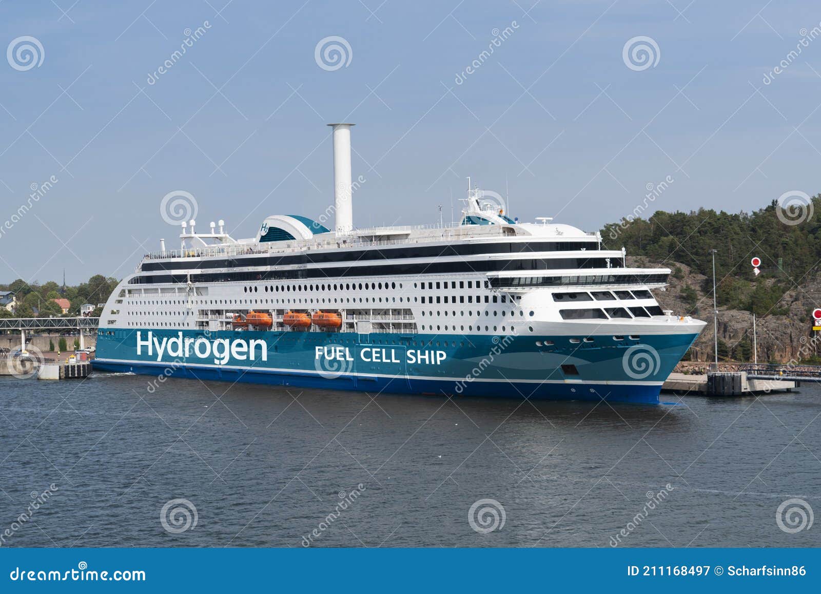 Hydrogen fuel cell ship stock image. Image of ferry - 211168497